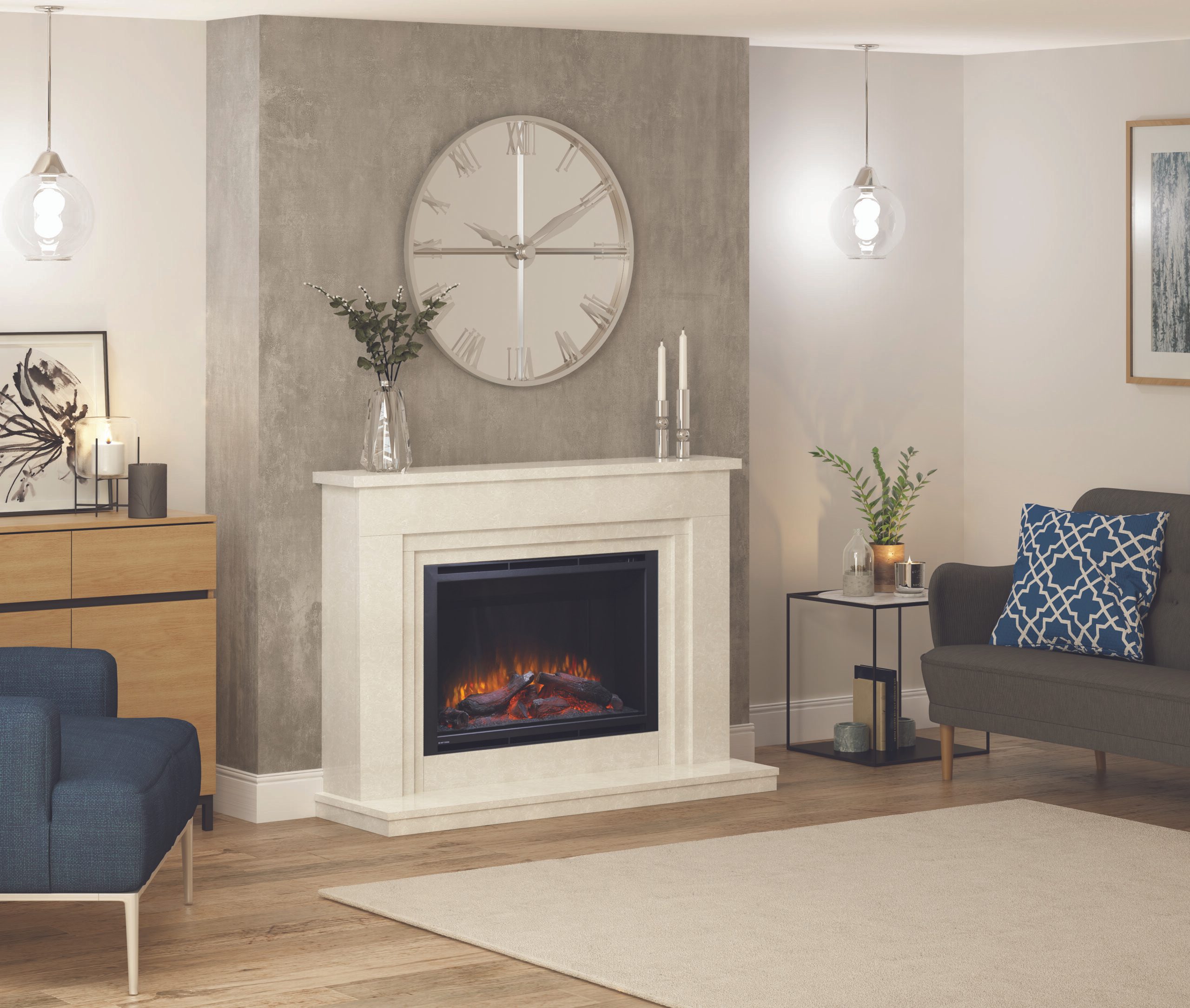 Adderstone Micromarble Electric Fireplace - Zigis Fireplaces